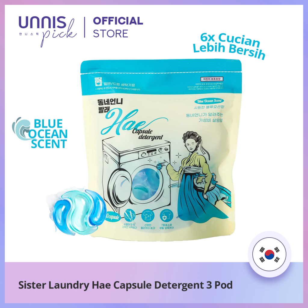 Jual SISTER LAUNDRY HAE - Capsule Detergent 3 Pod with cool blue ocean ...