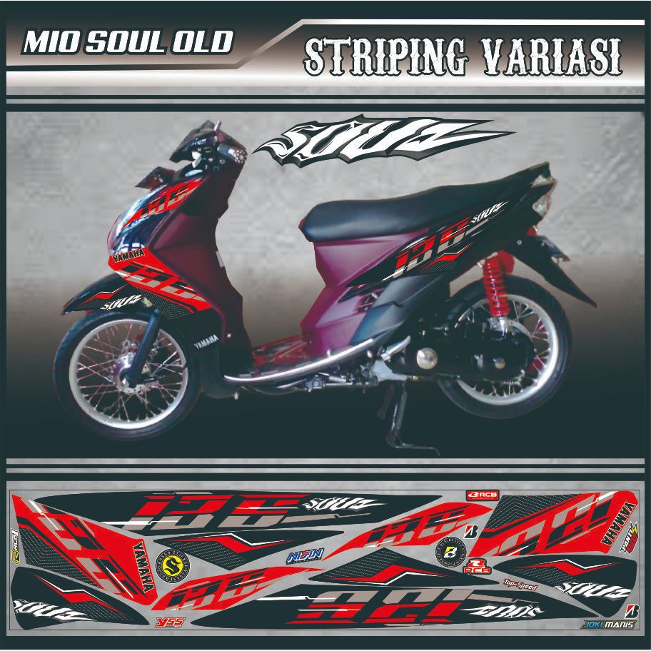 Jual LIS VARIASI STIKER MOTIF STIKER MIO SOUL OLD /MOTOR MIO SOUL ...
