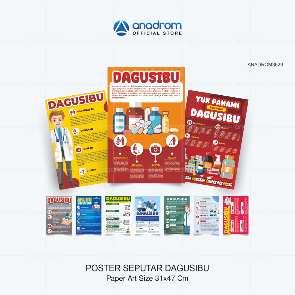 Jual Poster Seputar DAGUSIBU | Poster Promosi Edukasi Kesehatan ...
