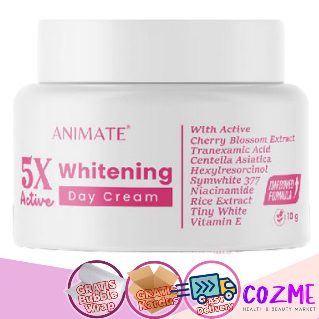 Jual ANIMATE 5X Active Whitening Day Cream 10gr | Shopee Indonesia