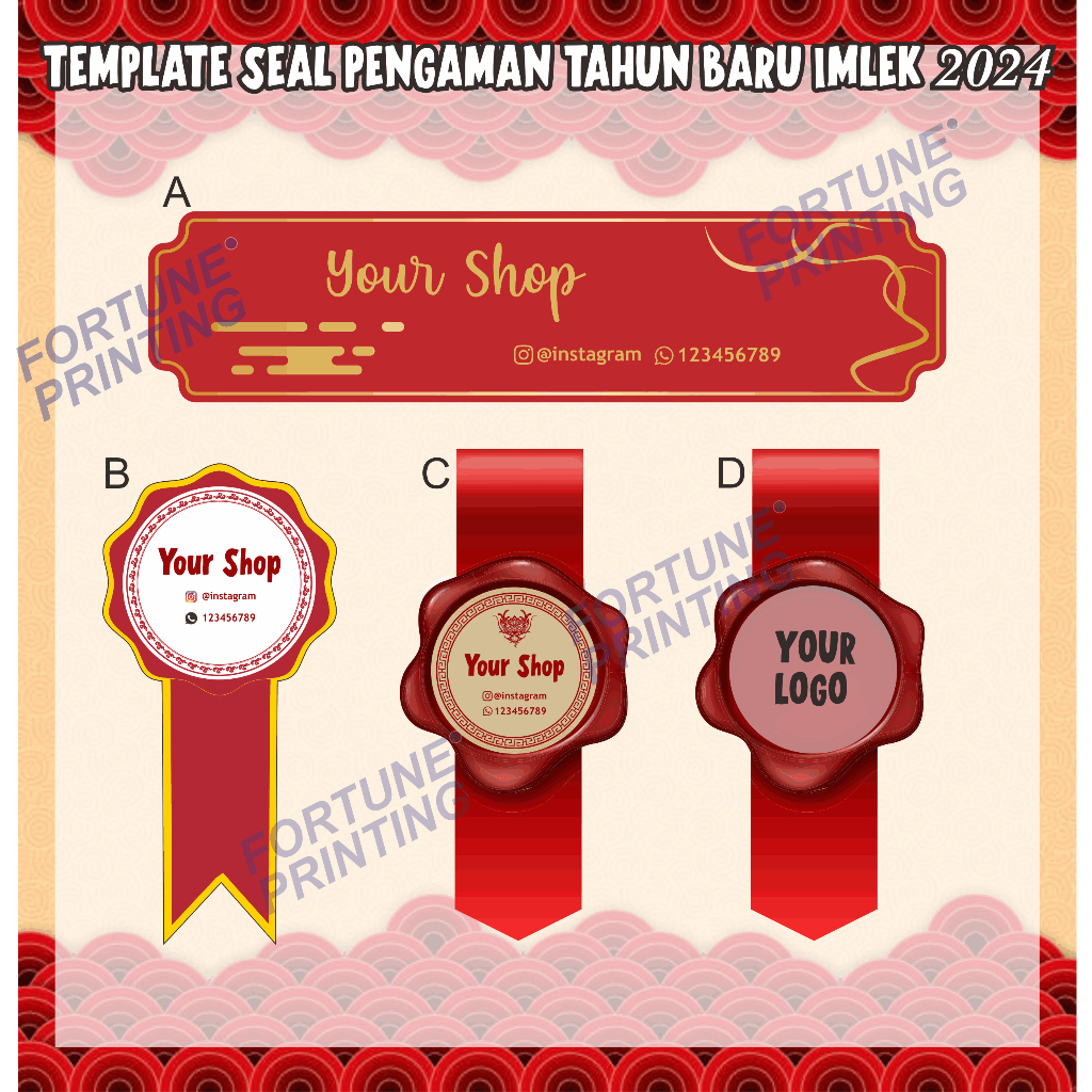Jual Cetak Label Stiker Pengaman Kemasan Toples Natal CHROMO ( Seal ...