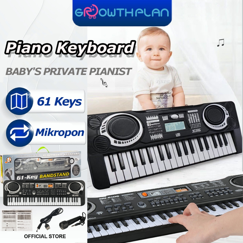 Jual Mainan Anak Piano Elektronik 61 Keys Keyboard Electronic 61 Keys ...