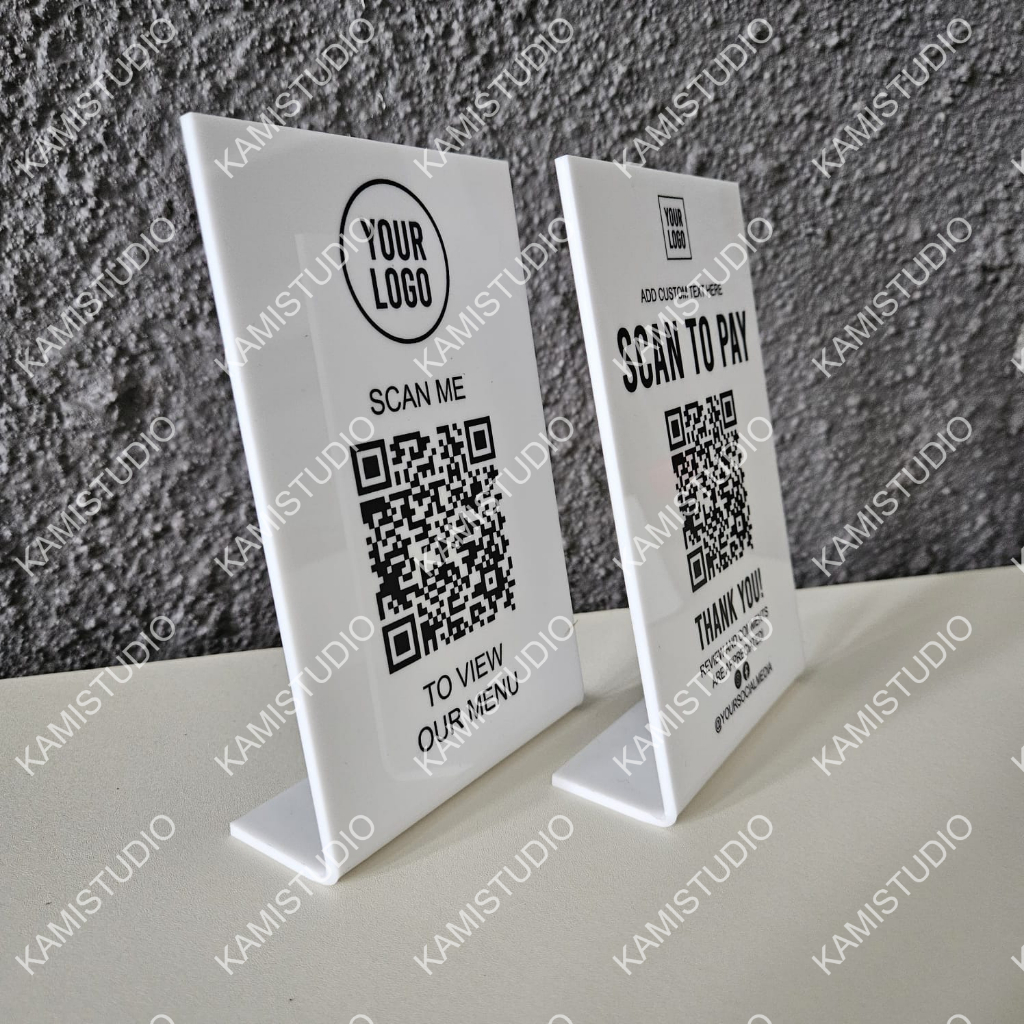 Jual SEE OUR MENU / SCAN TO PAY/ SIGN COFFEESHOP / ACRYLIC SEE OUR MENU ...