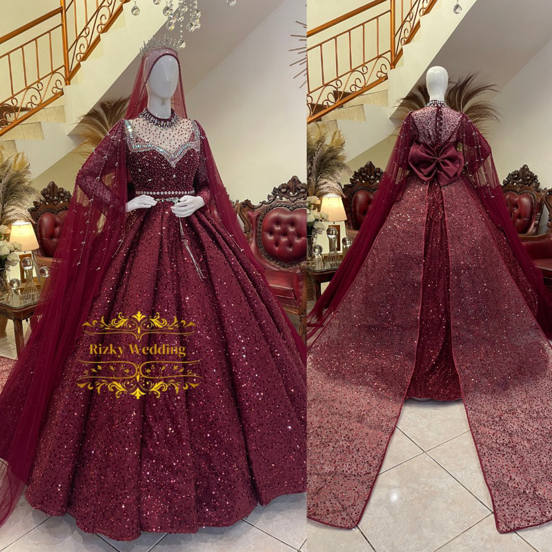 Jual Gaun pengantin ekor congsam | Gaun pengantin | Gaun pengantin ...