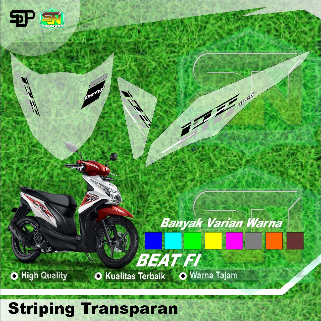 Jual Sticker Striping Transparan Beat Fi 2012 2013 2014 2015 Stiker ...