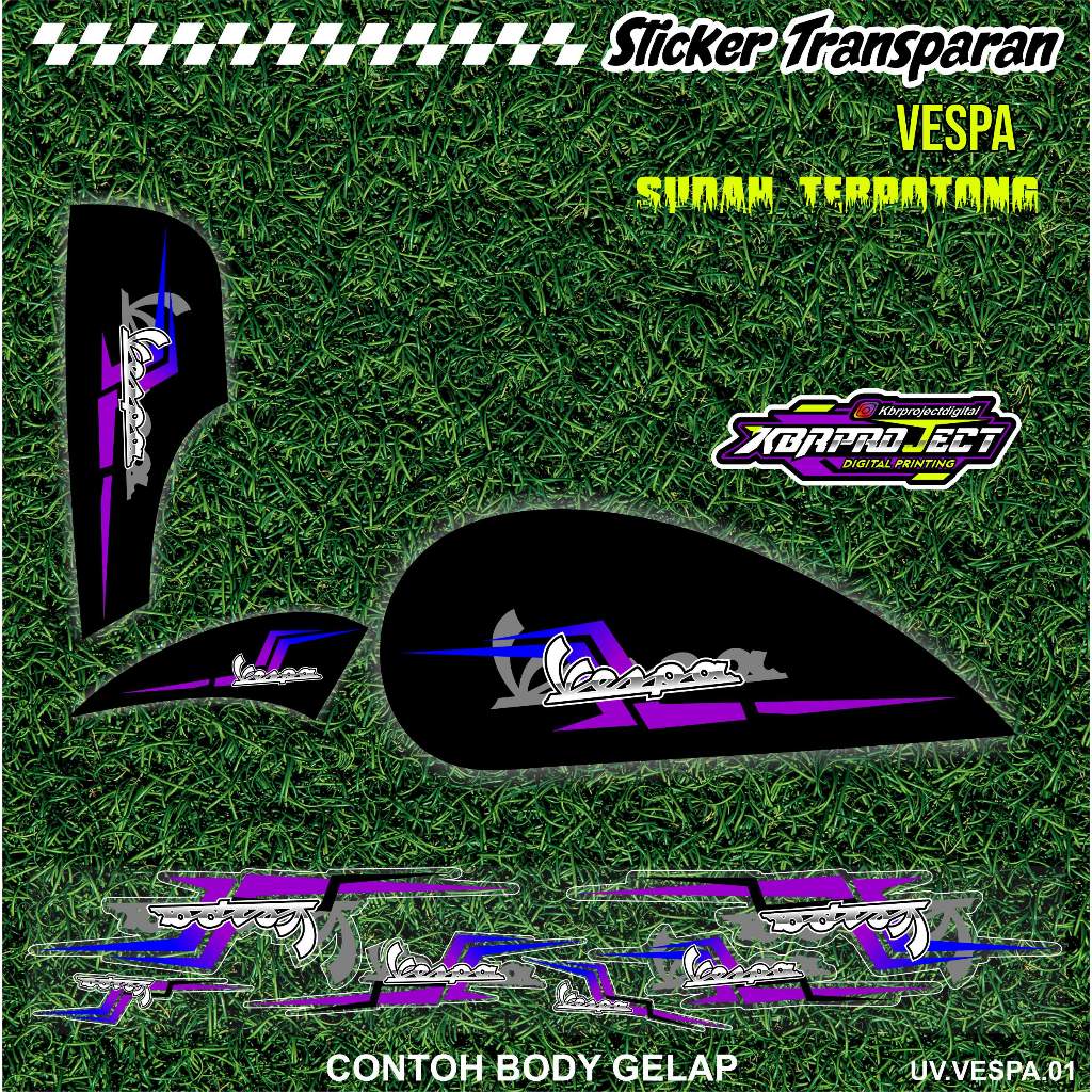 Jual VESPA MATIC STIKER STRIPING TRANSPARAN PREMIUM MOTOR KEREN LIS ...