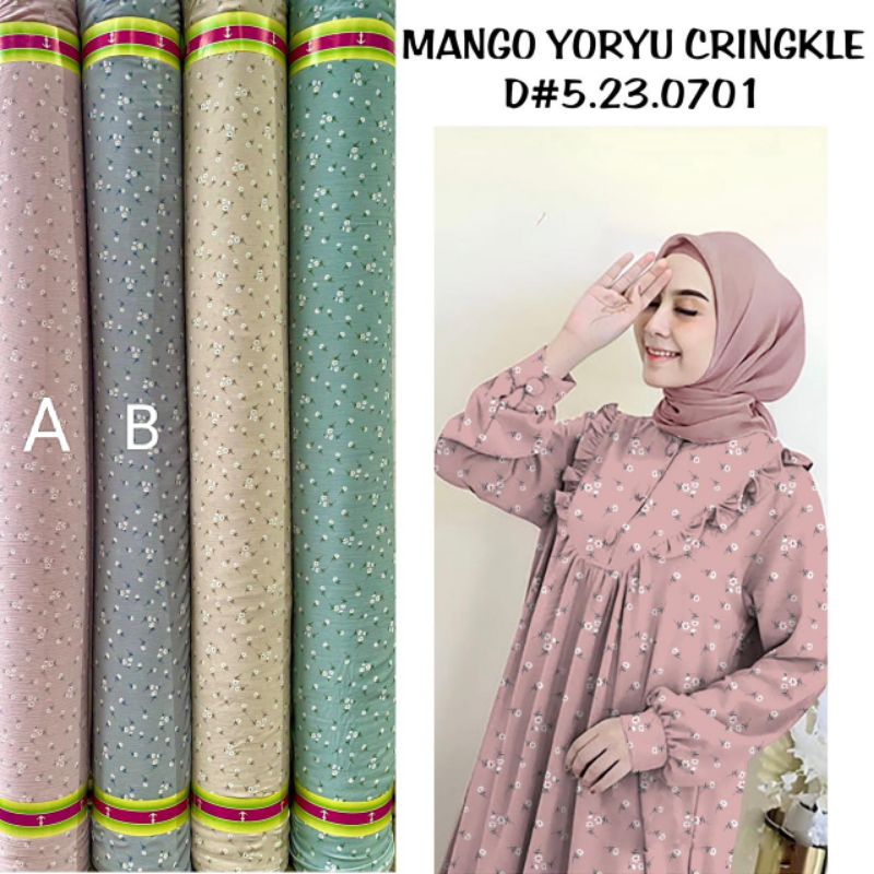 Jual Kain Mango Yoryu Crinkle / Bahan Mango Yoryu | Shopee Indonesia