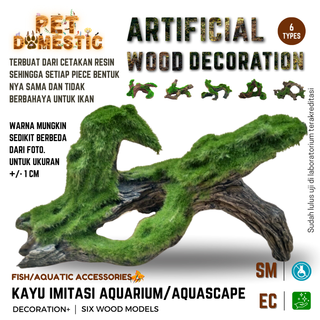 Jual KAYU MOSS IMITASI AQUASCAPE HIASAN DEKORASI AIR TENGGELAM MINI ...