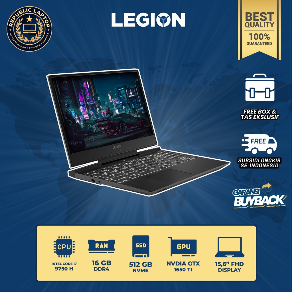 Jual Laptop LENOVO Legion/CORE i7/RAM 16GB/SSD 512GB/HDD 1TB/Mulus ...