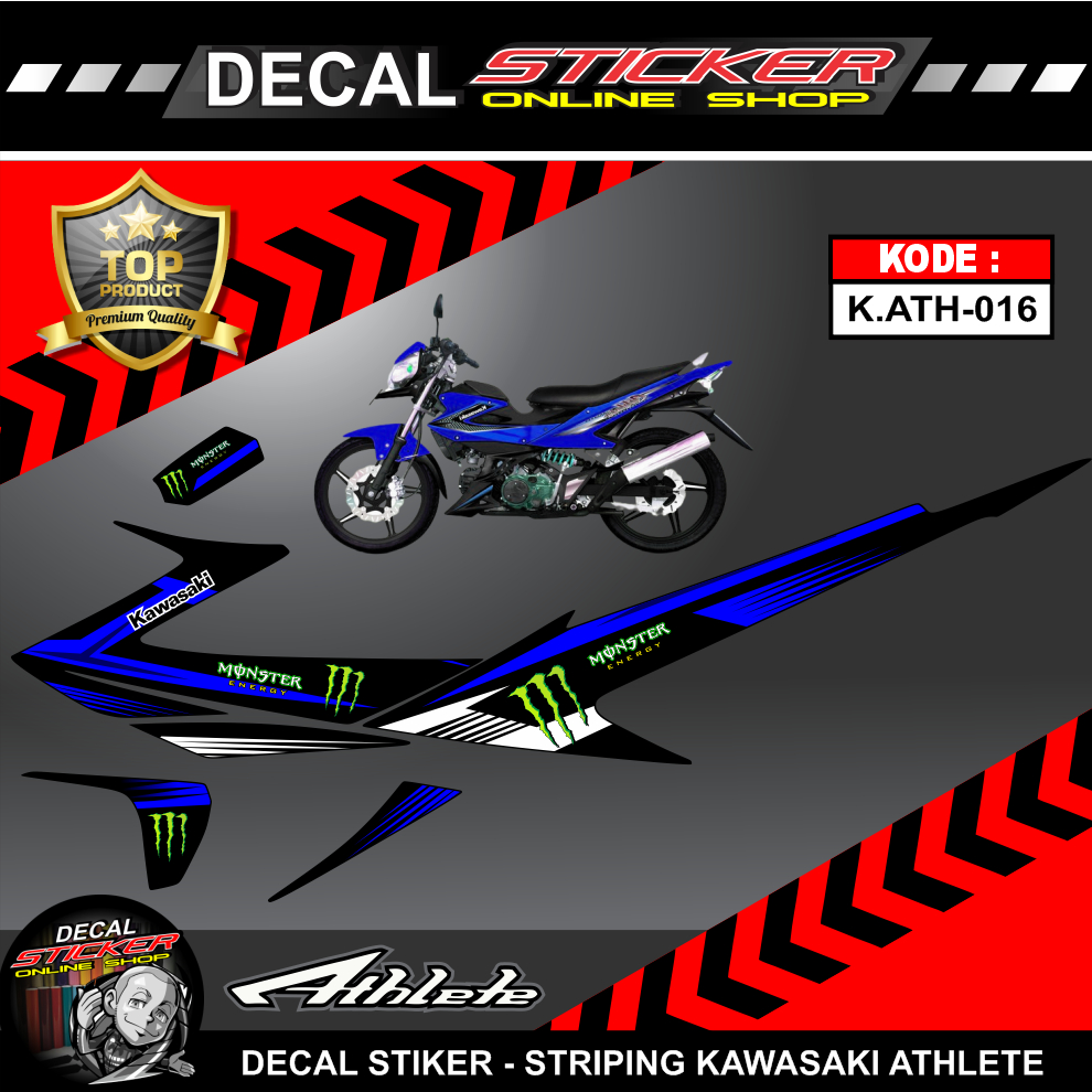 Jual Stiker Striping Motor Athlete Desain Racing Terbaru | Shopee Indonesia