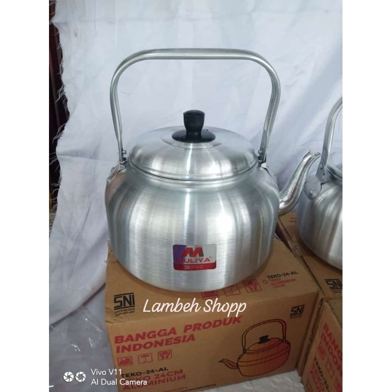Jual Teko Aluminium merk Muliya ber SNI ukuran 18cm 20cm 22cm 24 cm ...