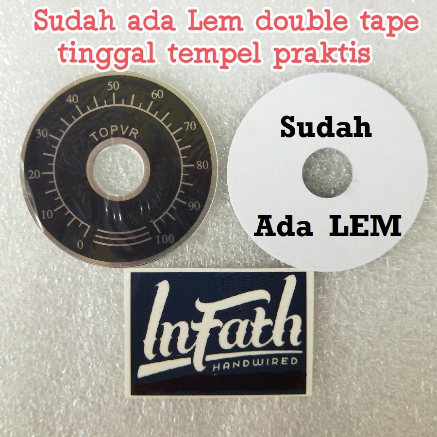 Jual InFath - Plat Aluminium angka Potensio pelat skala scale aluminum ...
