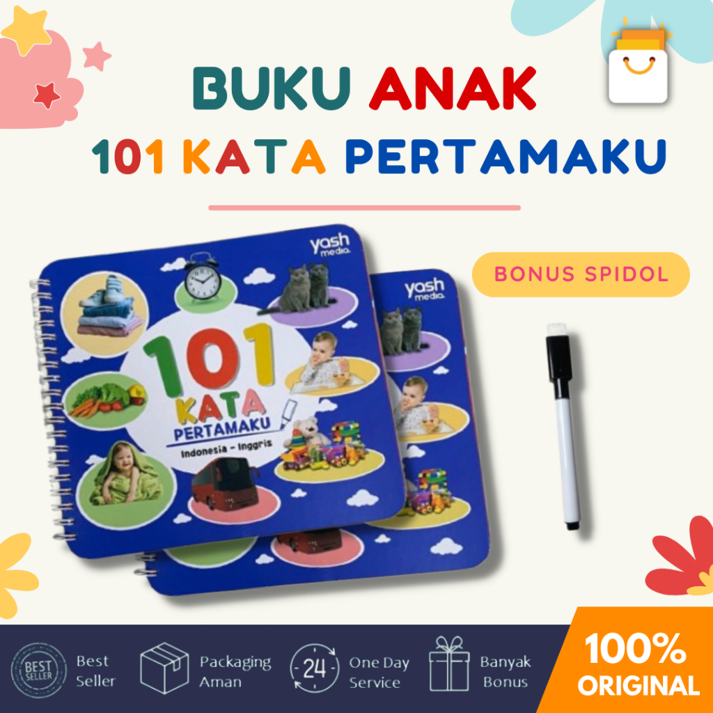 Jual Buku Anak Mengenal 101 Kata Pertamaku Indonesia- Inggris (Yash ...