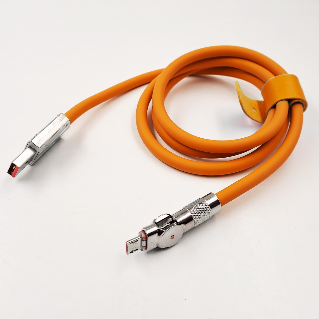 Jual 120w 6A MICRO USB ROTATING Kabel Pengisian Super Cepat Kabel Putar ...