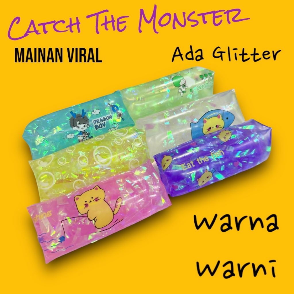Jual Mainan Anak Viral slime jelly licin catch the monster water snake ...