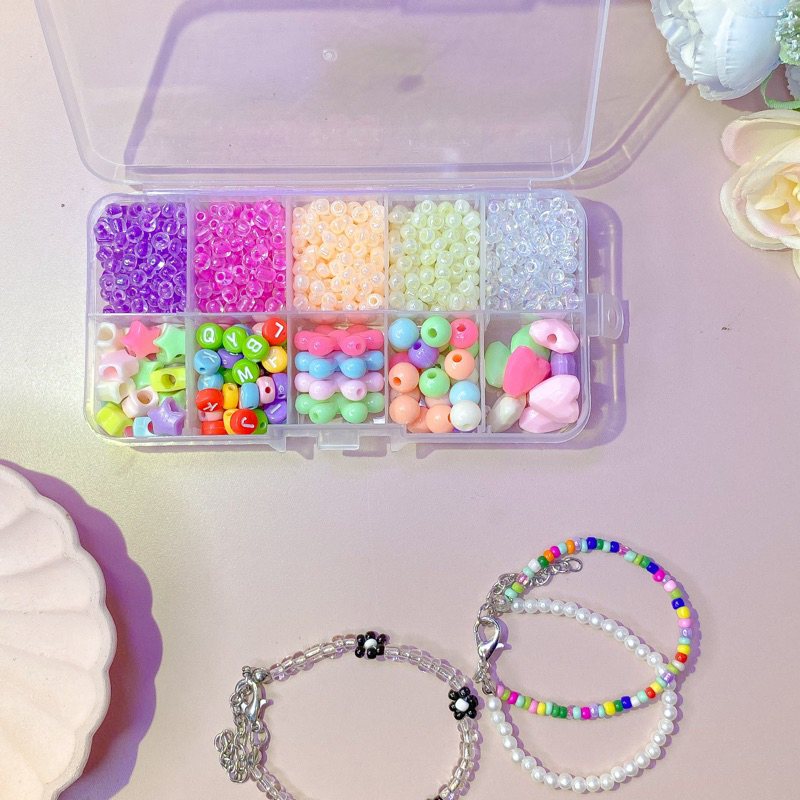 Jual Set Manik Perhiasan DIY Lengkap Aesthetic Gelang Cincin Kalung ...