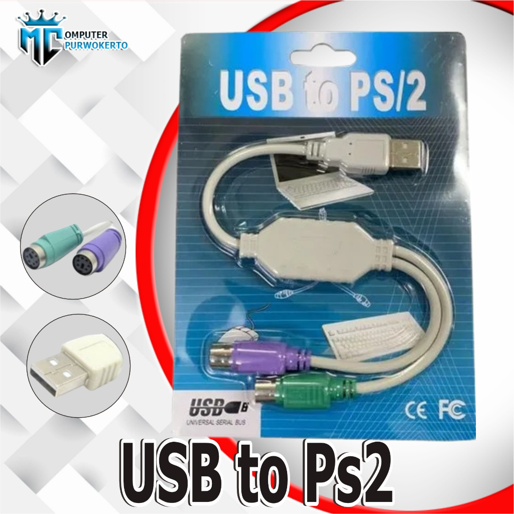 Jual Converter Usb To Ps2 Sambungan Keyboard Dan Mouse | Shopee Indonesia