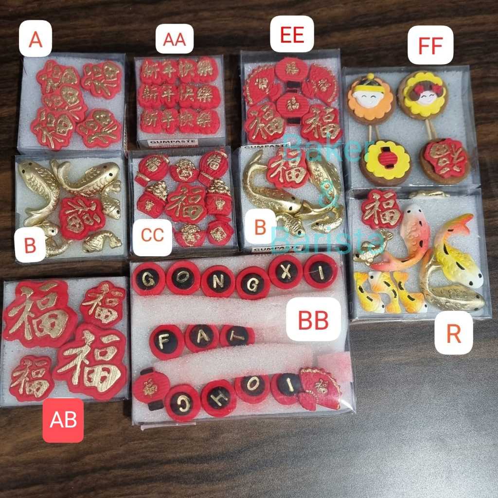 Jual Gumpaste Imlek 2025 Hiasan Kue CNY Cake Cupcake Topper Dekorasi ...