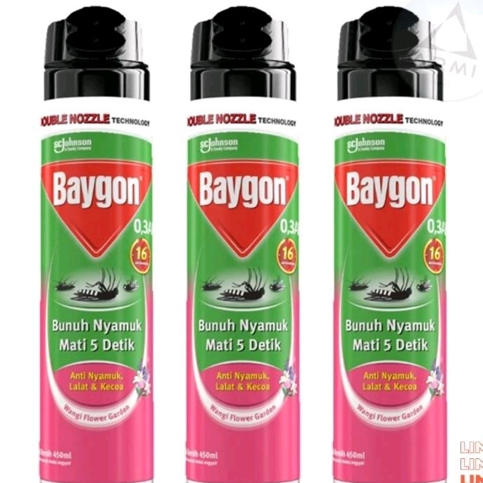 Jual Baygon Anti Nyamuk Baigon Flower Garden Aerosol Spray Parfum (Beli ...