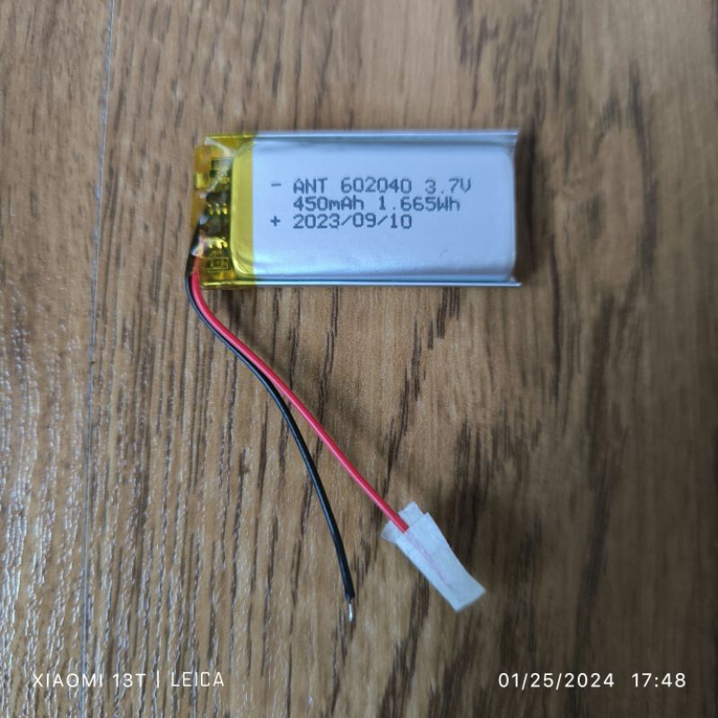 Jual Baterai Lithium Ion 602040 Battery Li-Ion 3.7V 450mAh - 40x20x6mm ...