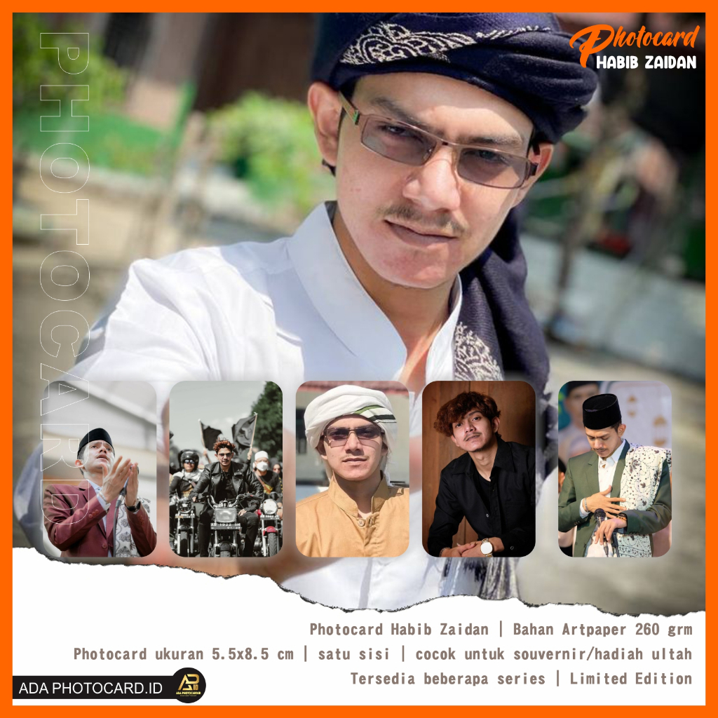 Jual Photocard Habib Zaidan isi 50 Pcs | Bonus Stiker dan Inner Slevee ...