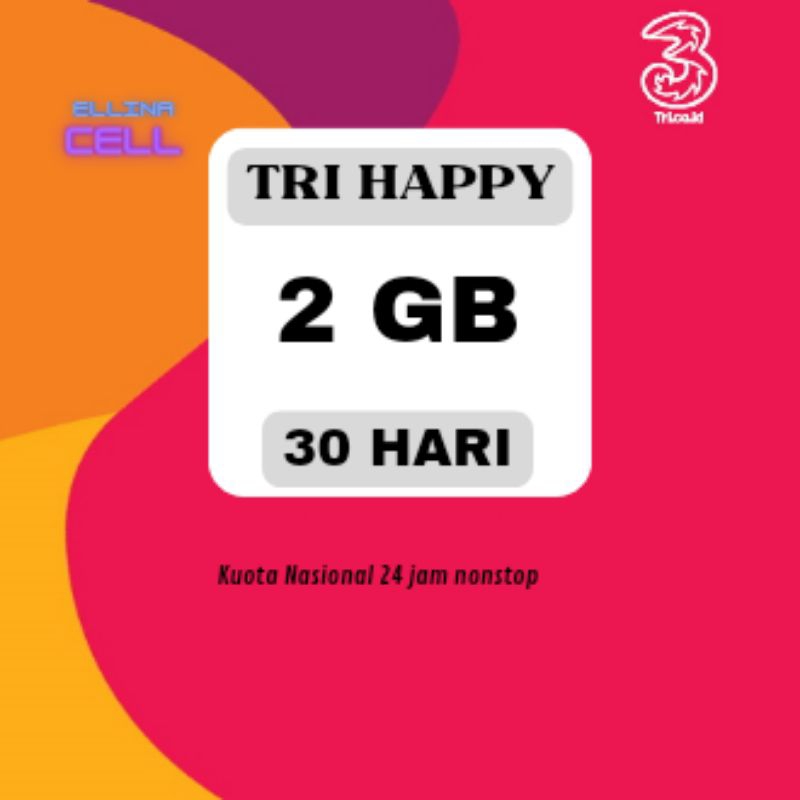 Jual PAKET DATA TRI HAPPY MURAH | Shopee Indonesia