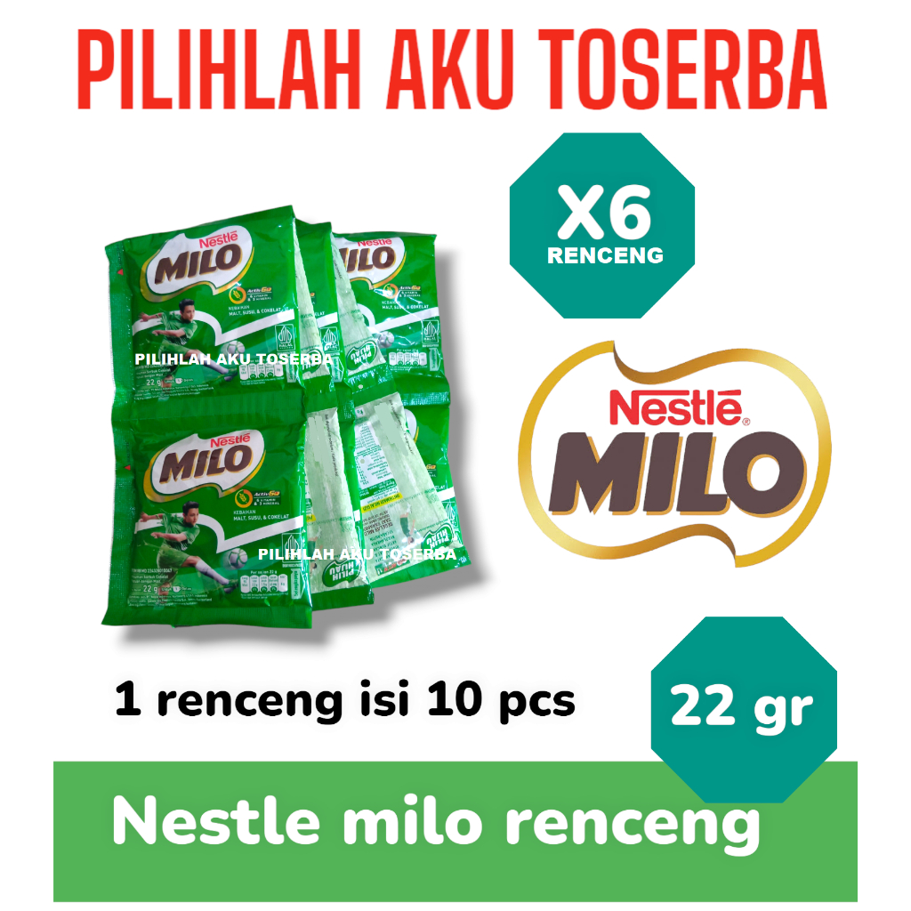 Jual Milo Renceng Activ-Go Cokelat Malt 22 gr x 10 sachet ( HARGA 6 ...