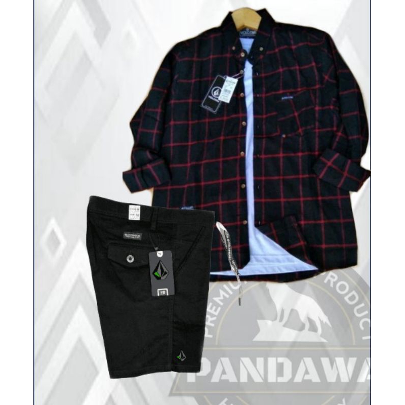 Jual ONE SET Stelan Pria Terbaru Kemeja Pria Lengan Panjang Celana ...