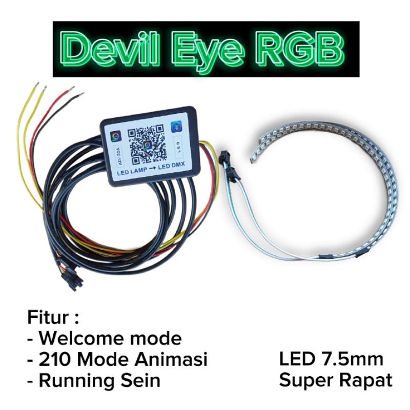 Jual DEVIL MATRIX LED DEMON RGB RUNNING SEIN / DEVIL RGB RUNNING KONEKSI BLUETOOTH LED | Shopee ...