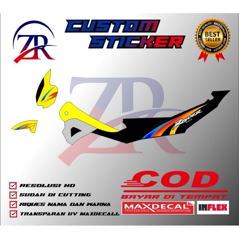 Jual Sticker striping satria fu150 cbu custom laminasi glossy sudah di ...