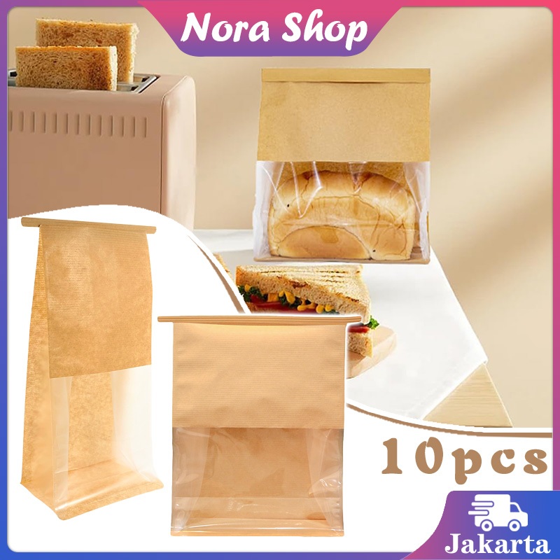 Jual Isi 10 Plastik Roti Tawar Kraft Cliptoast Bag Plastik Roti Ziplock ...