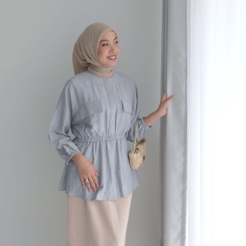 Jual SHABAOFFICIAL Atasan Wanita All Size Danisa Top Rayon Nylon ...