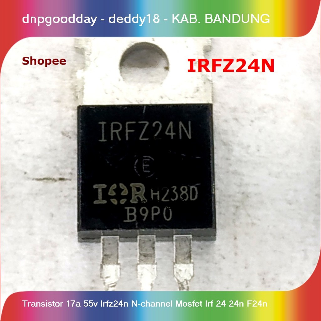 Jual transistor 17a 55v irfz24n n-channel mosfet irf 24 24n f24n | Shopee Indonesia