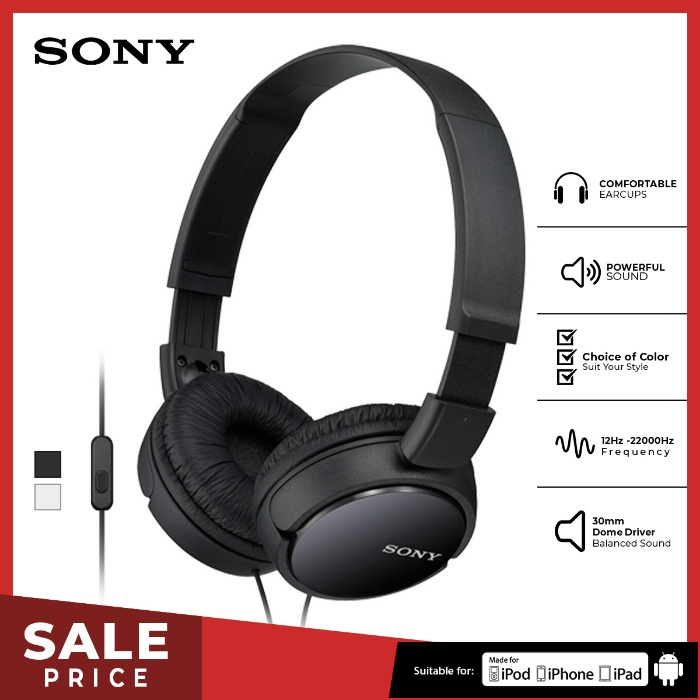 Jual SONY MDR-ZX110AP On Ear Headphone / ZX110 / ZX-110AP / ZX110AP ...