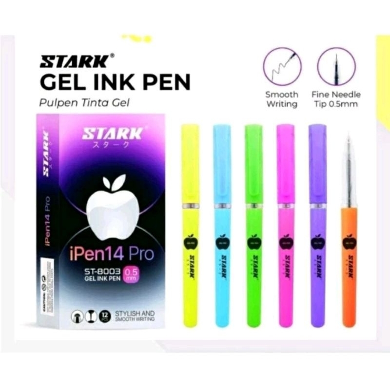 Jual Pulpen Gel Stark ipen 14 Pro ST-8003 0,5mm (isi 12 pcs) | Shopee ...