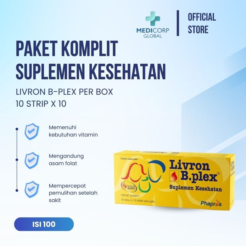 Jual [MEDICORP] Livron B plex multivitamin mineral daya tahan dan ...