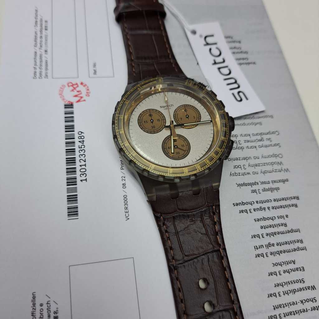 Jual SWATCH SUSM100 Golden Radiance Jam Tangan Pria Original | Shopee ...