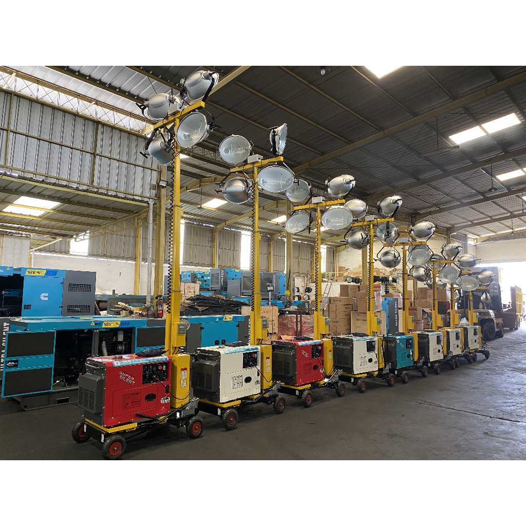 Jual Genset Tower Light Metal Halide 4 x 400 Watt Diesel Hercules | Shopee Indonesia
