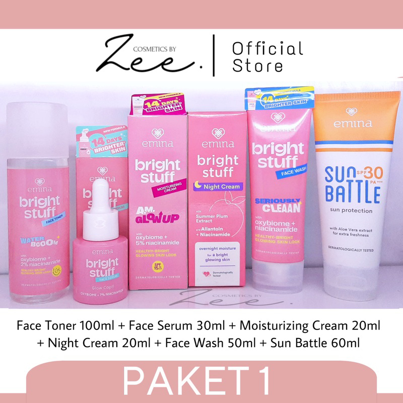 Jual Emina Bright Stuff Series | Paket Emina Bright Stuff | Paket ...