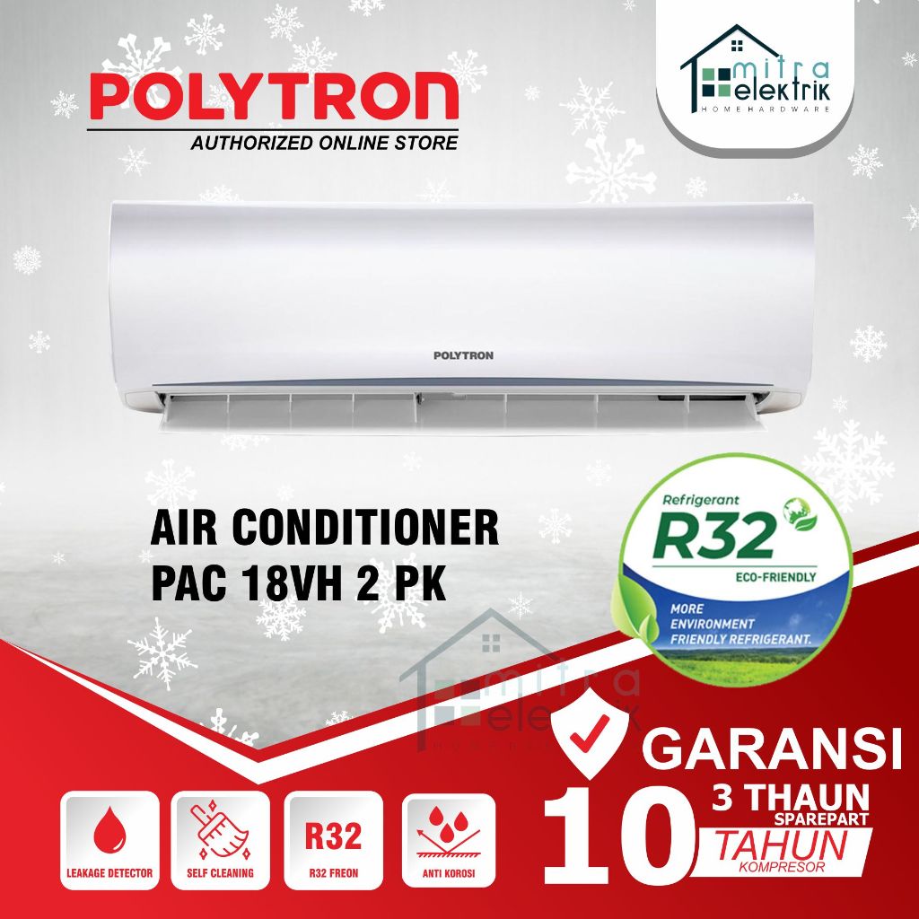 Jual AC Polytron 2 PK PAC18VH R32 Deluxe Super Turbo Cooling 2 PK ...