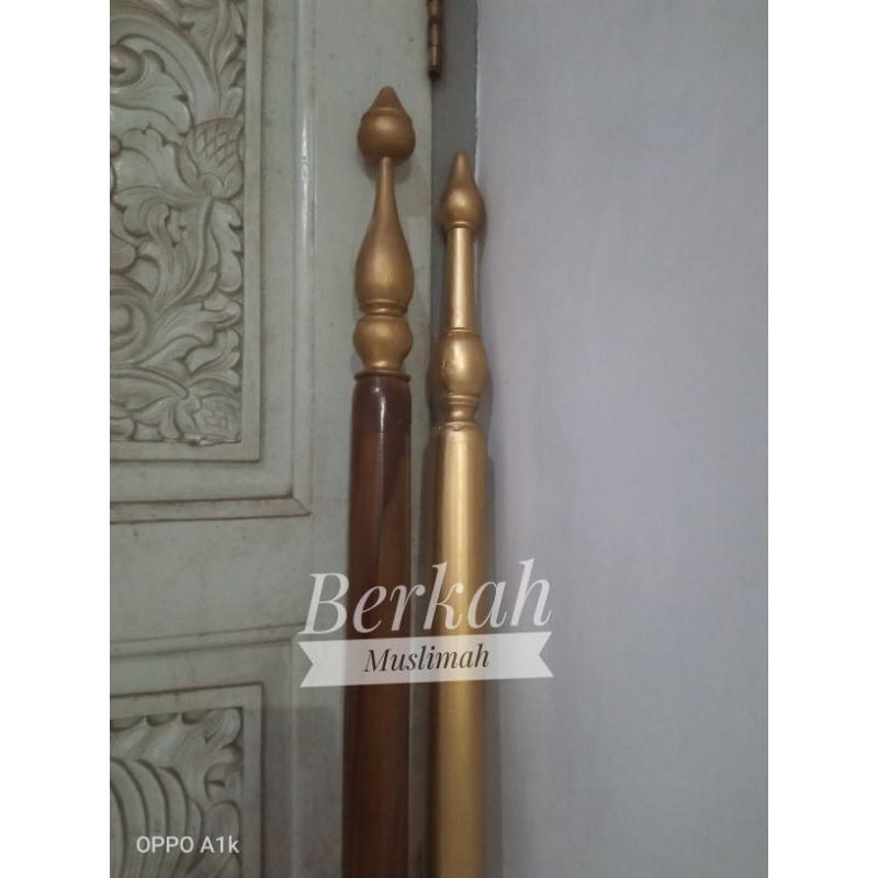 Jual Tongkat Khutbah Khotib Masjid kayu Jati asli jepara | Shopee Indonesia