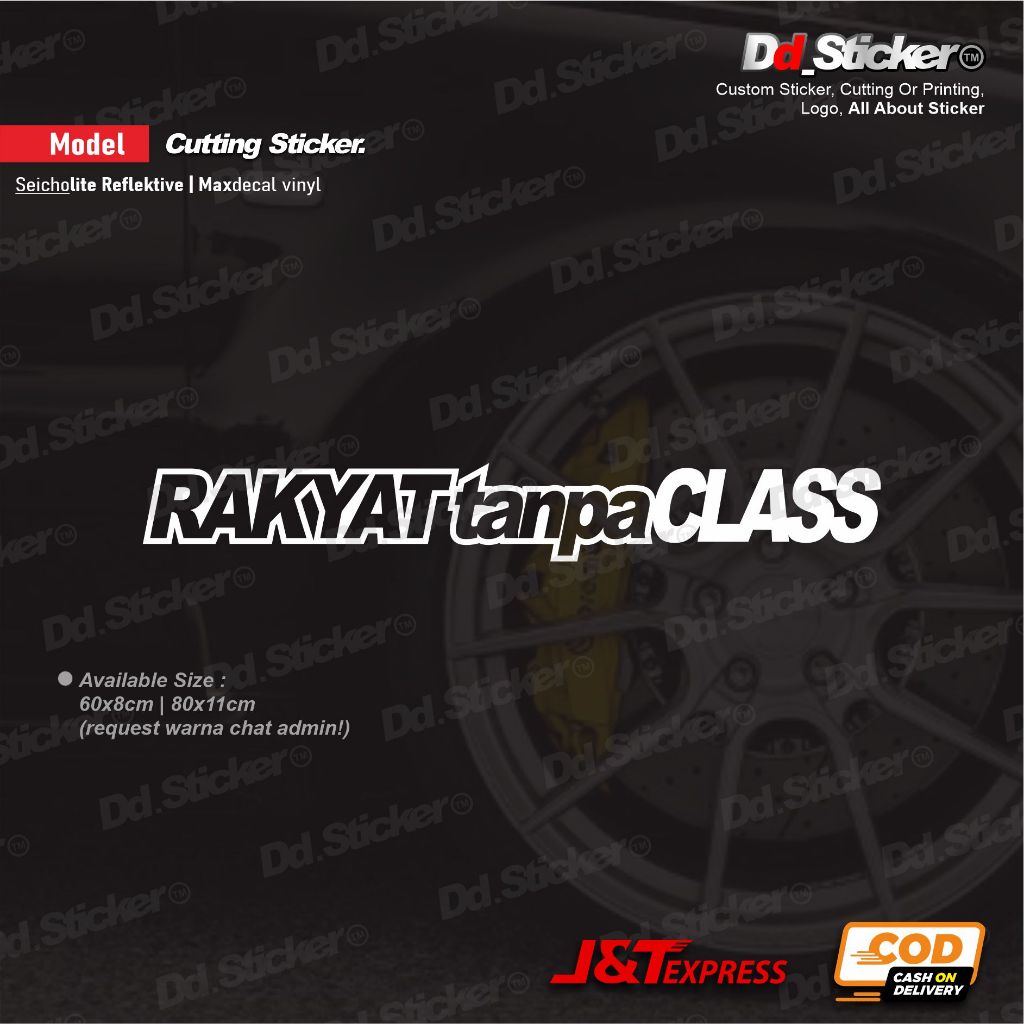 Jual Sticker RAKYAT TANPA CLASS (cutting sticker) | Shopee Indonesia