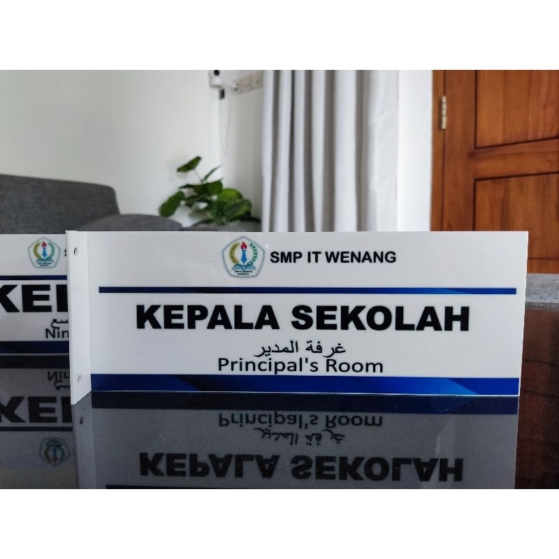 Jual Papan Nama ruangan 2 sisi model T custom | Papan ruang custom ...