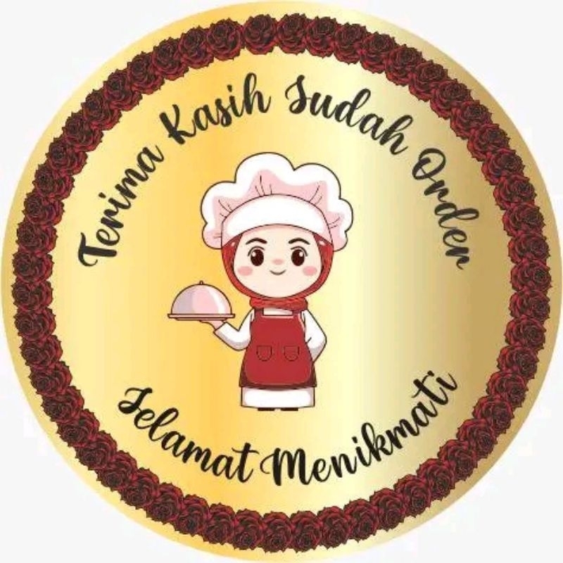 Jual stiker label bahan cromo isi 70pcs ukuran 4cm | Shopee Indonesia