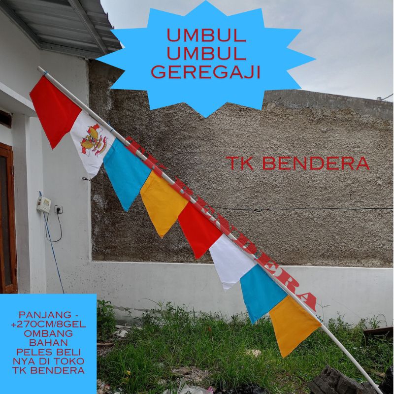 Jual Umbul-umbul warna warni Bendera umbul-umbul Garuda merah putih Indonesia | Shopee Indonesia