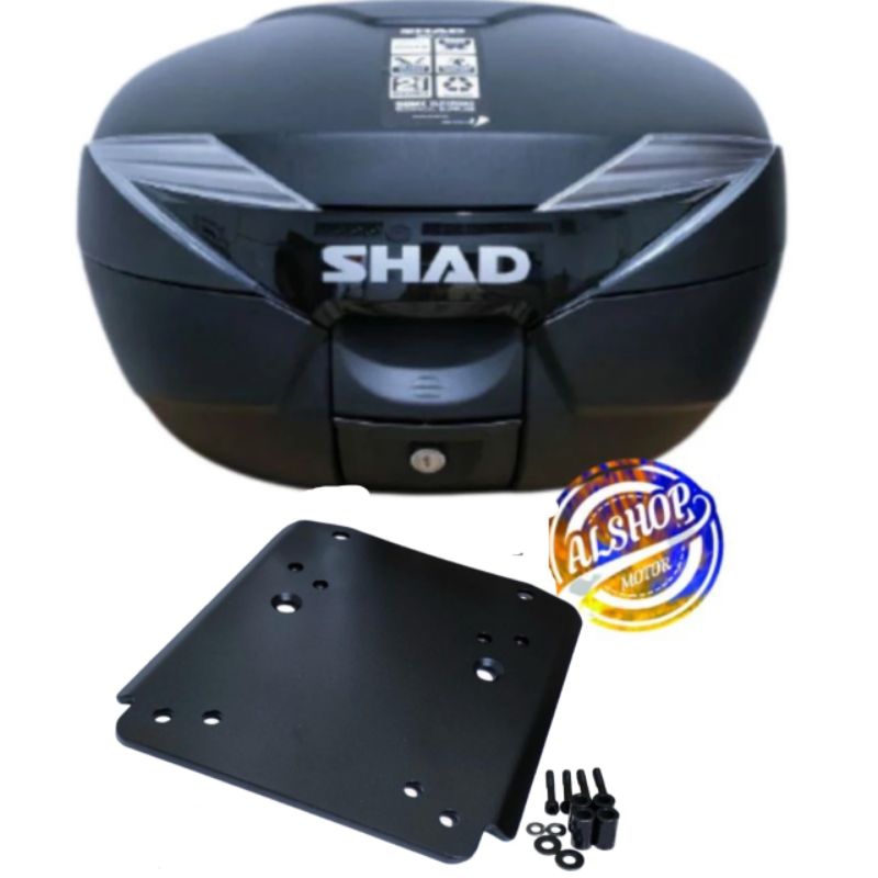 Jual PAKETAN BOX SHAD SH39 SH 39 HITAM DAN BREKET BOX HONDA PCX 150 PCX ...