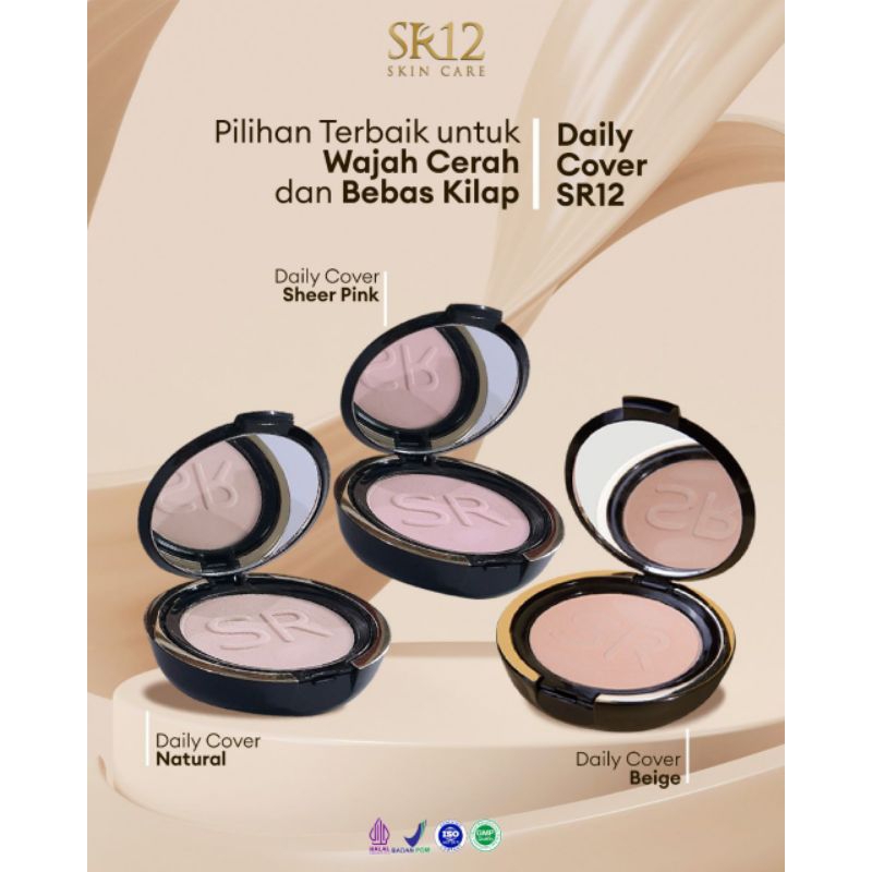 Jual DAILY COVER SR12 / COMPACT POWDER / BEDAK ANTI LUNTUR / BEDAK BER SPF / BEDAK MENGCOVER ...