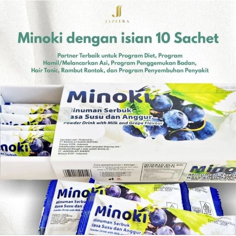 Jual Minoki by JAZEERA 1 box isi 10 sachet EXP Feb 2025 | Shopee Indonesia
