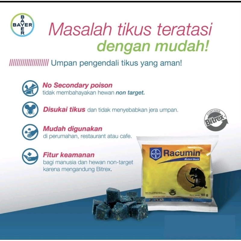 Jual Racumin Wax Block 50 Gram-Racun tikus-Umpan Racun Tikus | Shopee ...