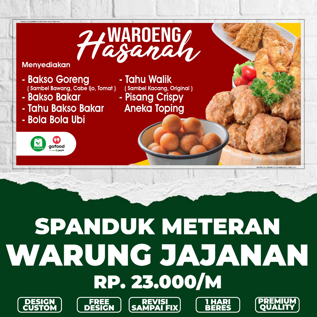 Jual Spanduk warung jajanan / banner warung jajanan rakyat / banner ...